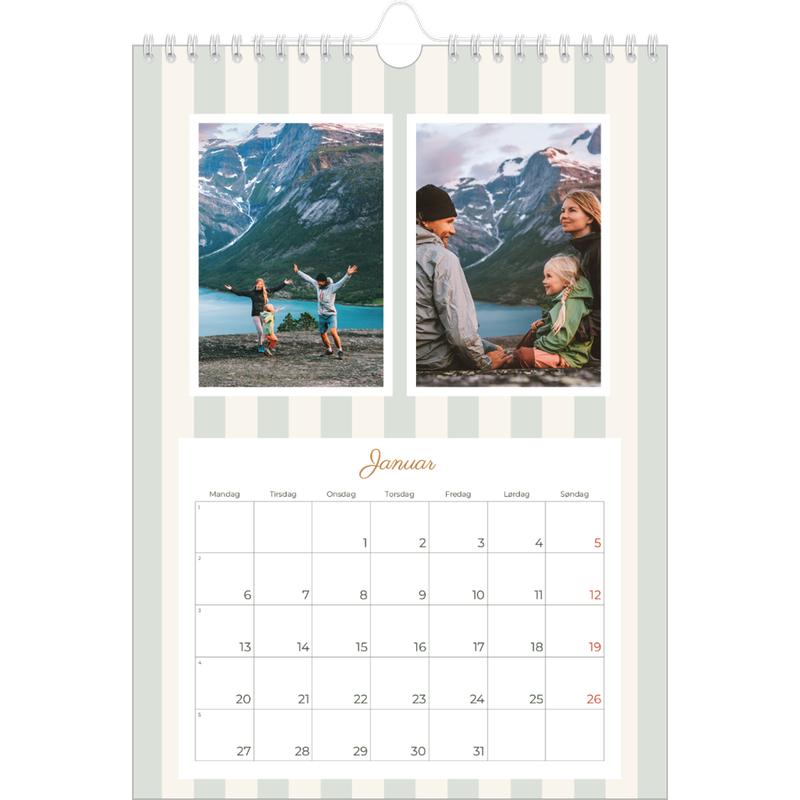 Skrift og striber | Kalender A4